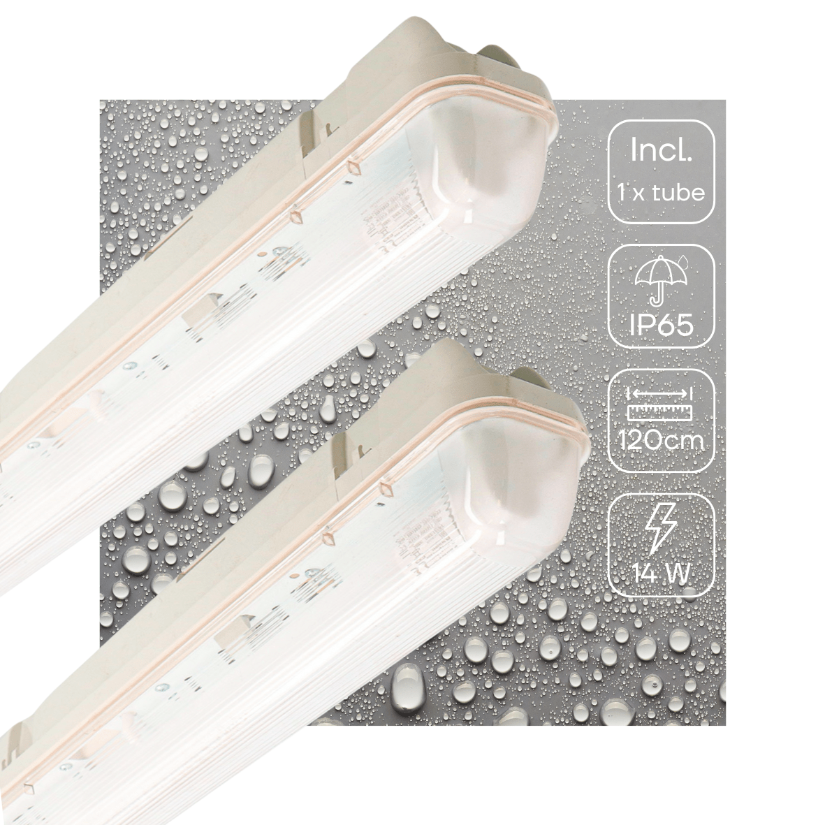 LED TL Armatuur 2100 Lumen 14W Bewegingssensor IP65 120cm – LEDPLANET.NL