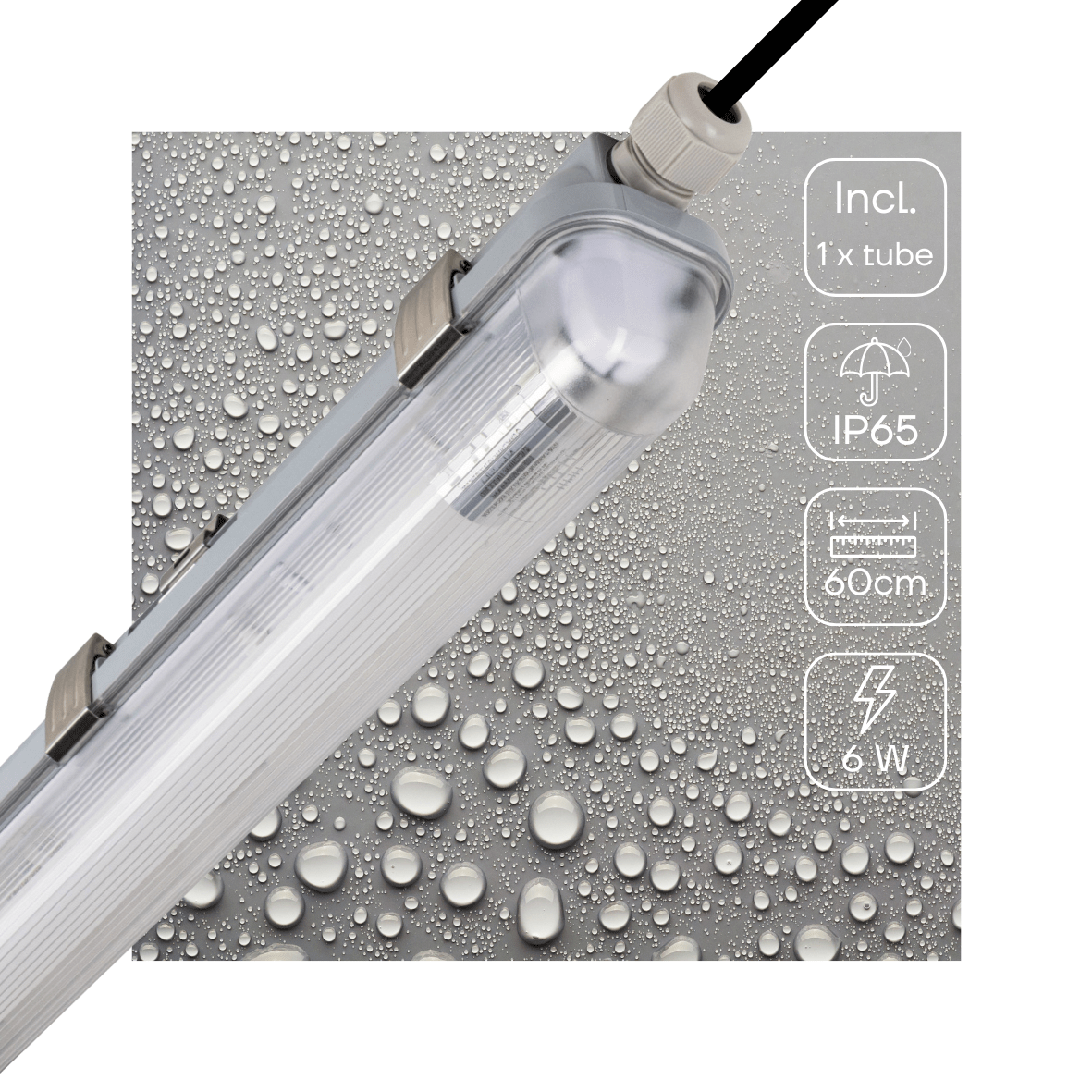 LED's Light Complete LED TL lamp met LED buis 60 cm - Binnen en buiten ...