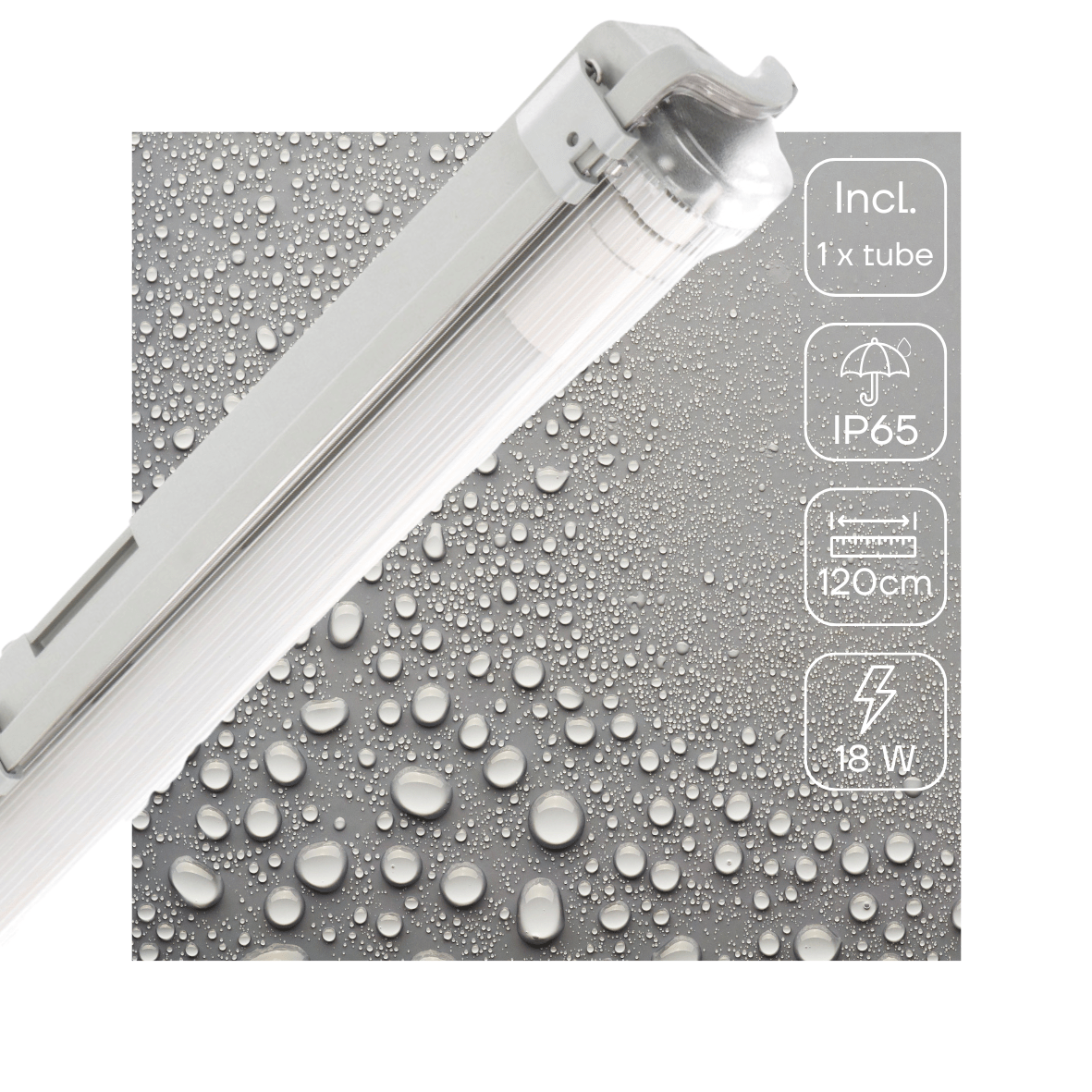 LED TL Armatuur 120cm Enkel IP65 - 2160 lumen - 18W – LEDPLANET.NL